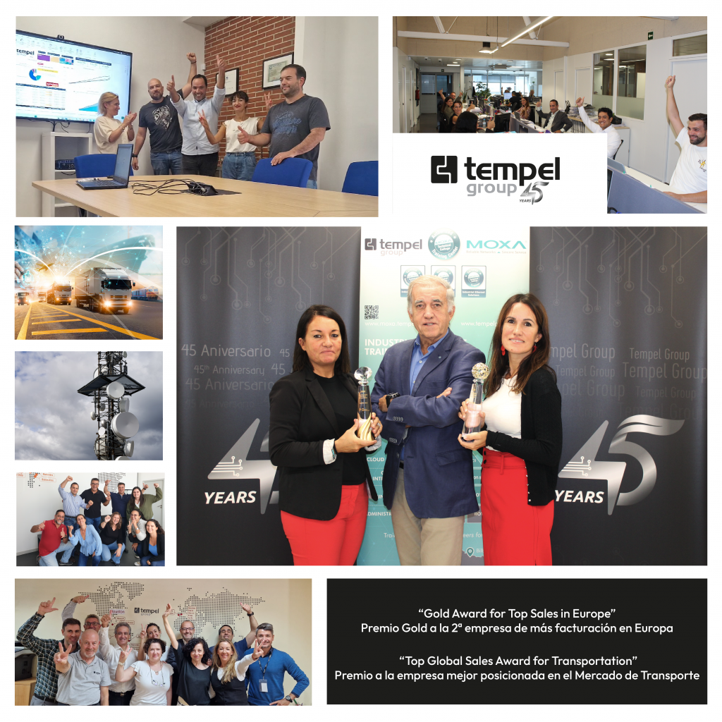 Tempel Group recibe el reconocimiento por su destacada gestión de su Premium Partner Moxa ...