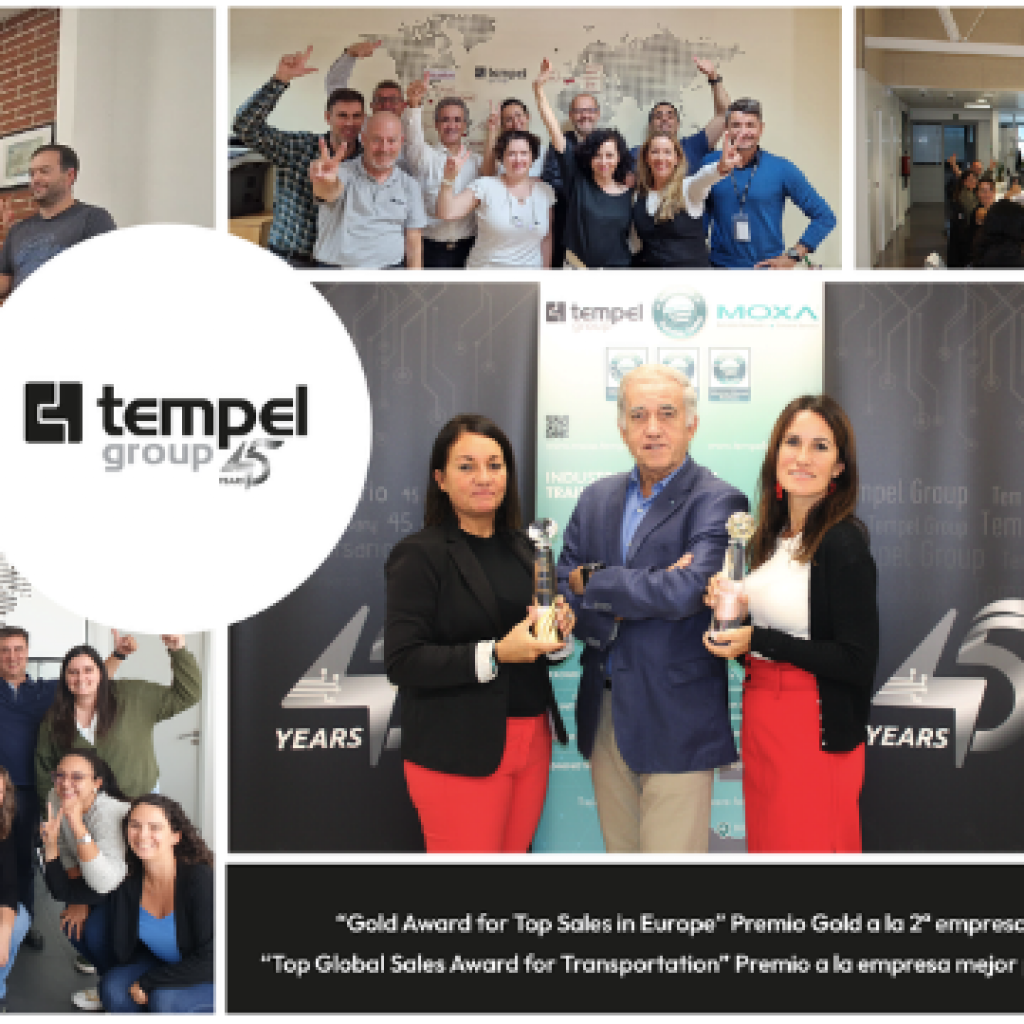Tempel Group recibe el reconocimiento por su destacada gestión de su Premium Partner Moxa ...
